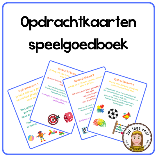 Opdrachtkaarten speelgoedboek - Juffrouw Femke