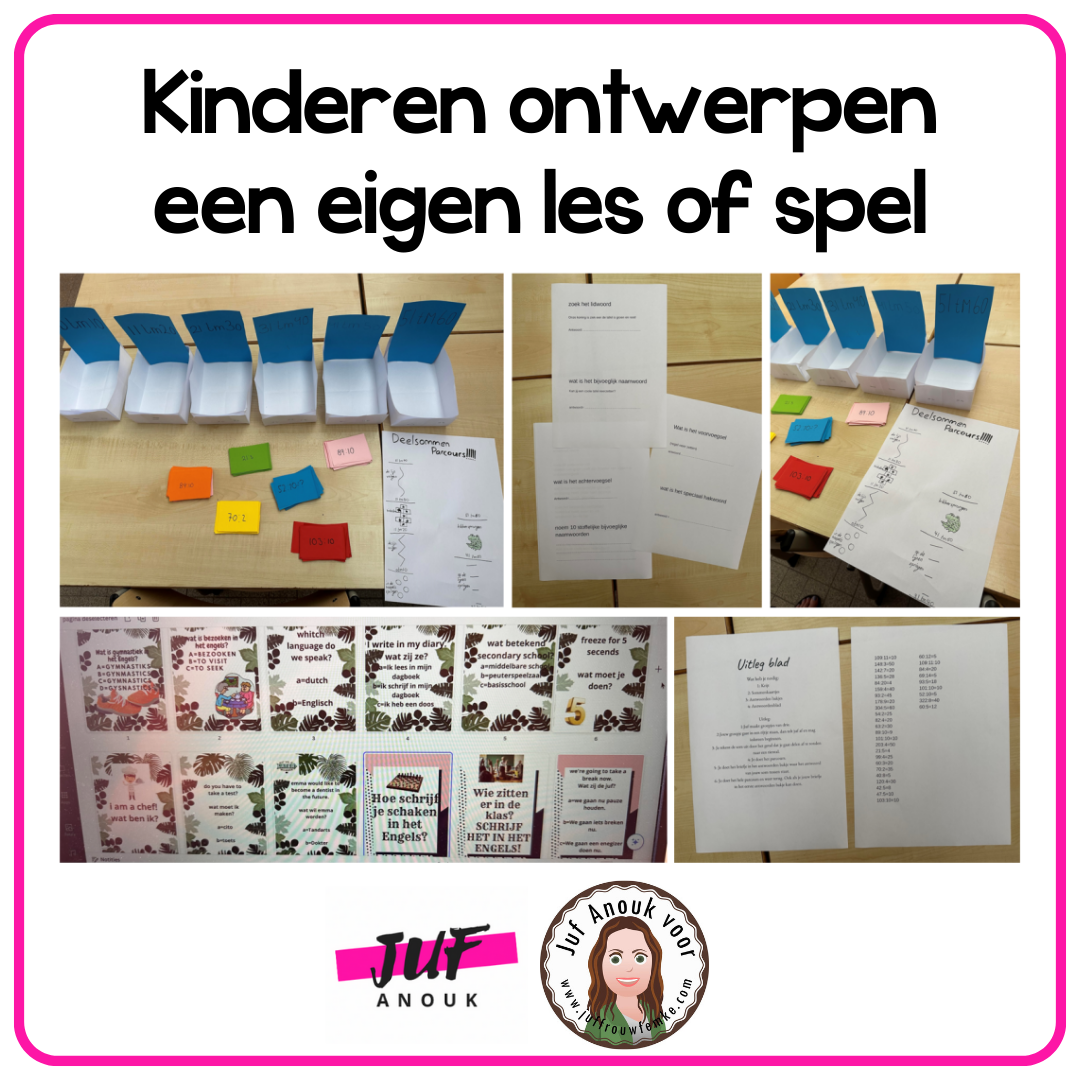 Kinderen ontwerpen een eigen les of spel - Juffrouw Femke