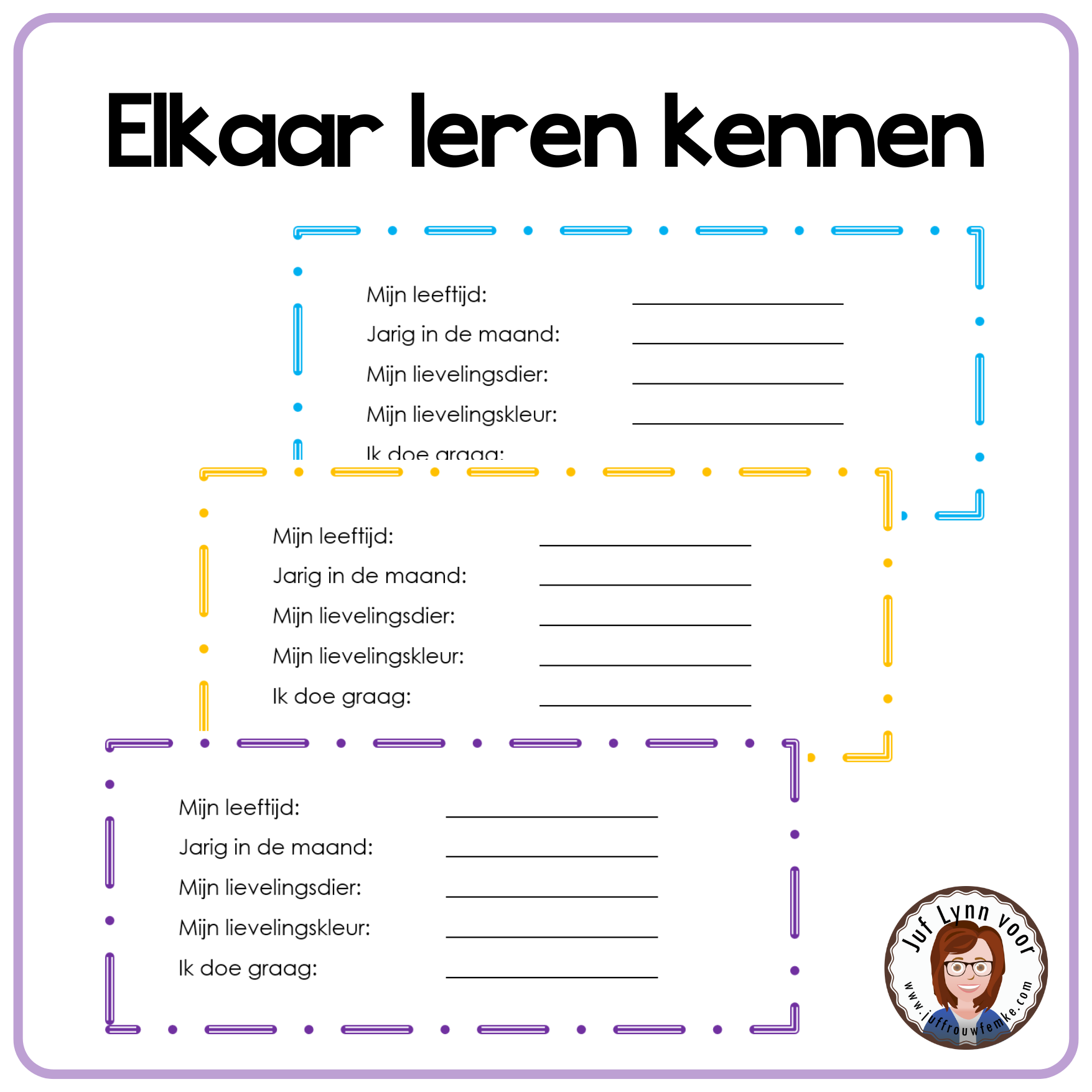 Elkaar leren kennen - Juffrouw Femke