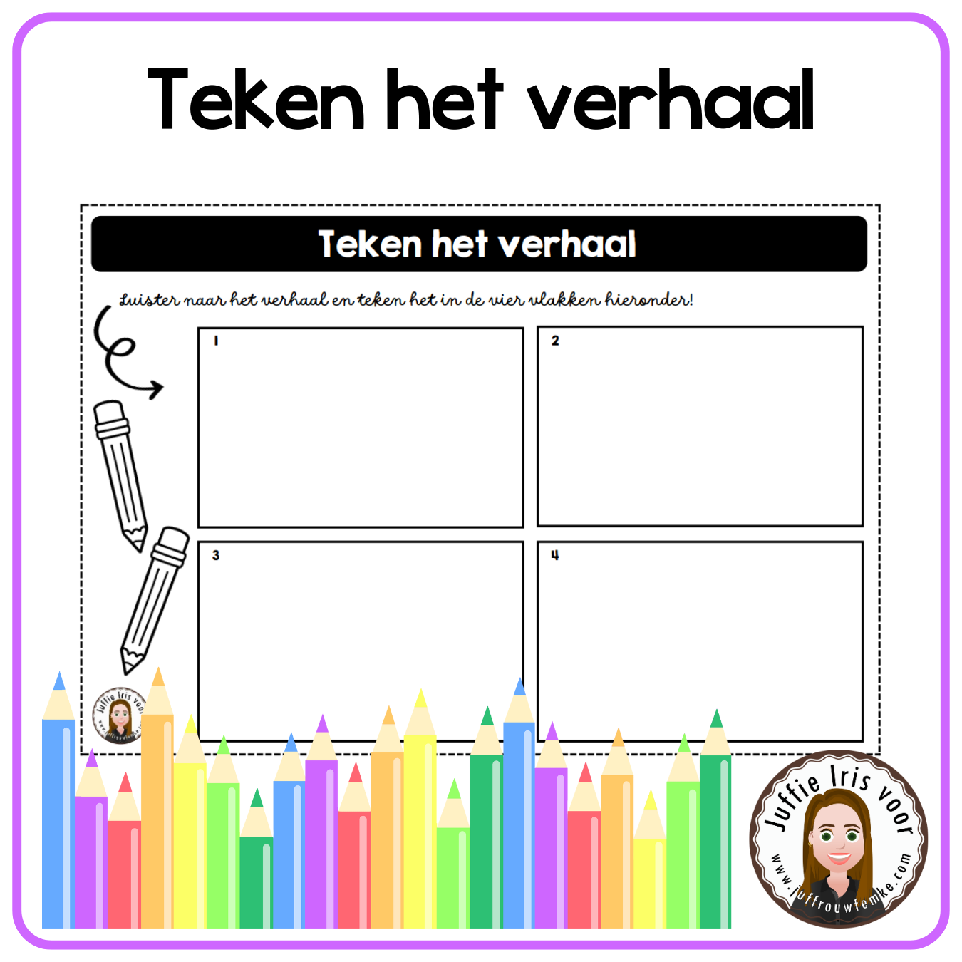 Teken het verhaal - Juffrouw Femke