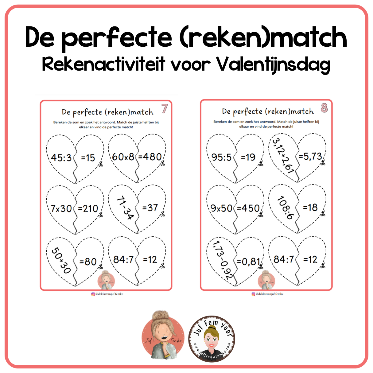 De perfecte (reken)match – Rekenactiviteit voor Valentijnsdag ...