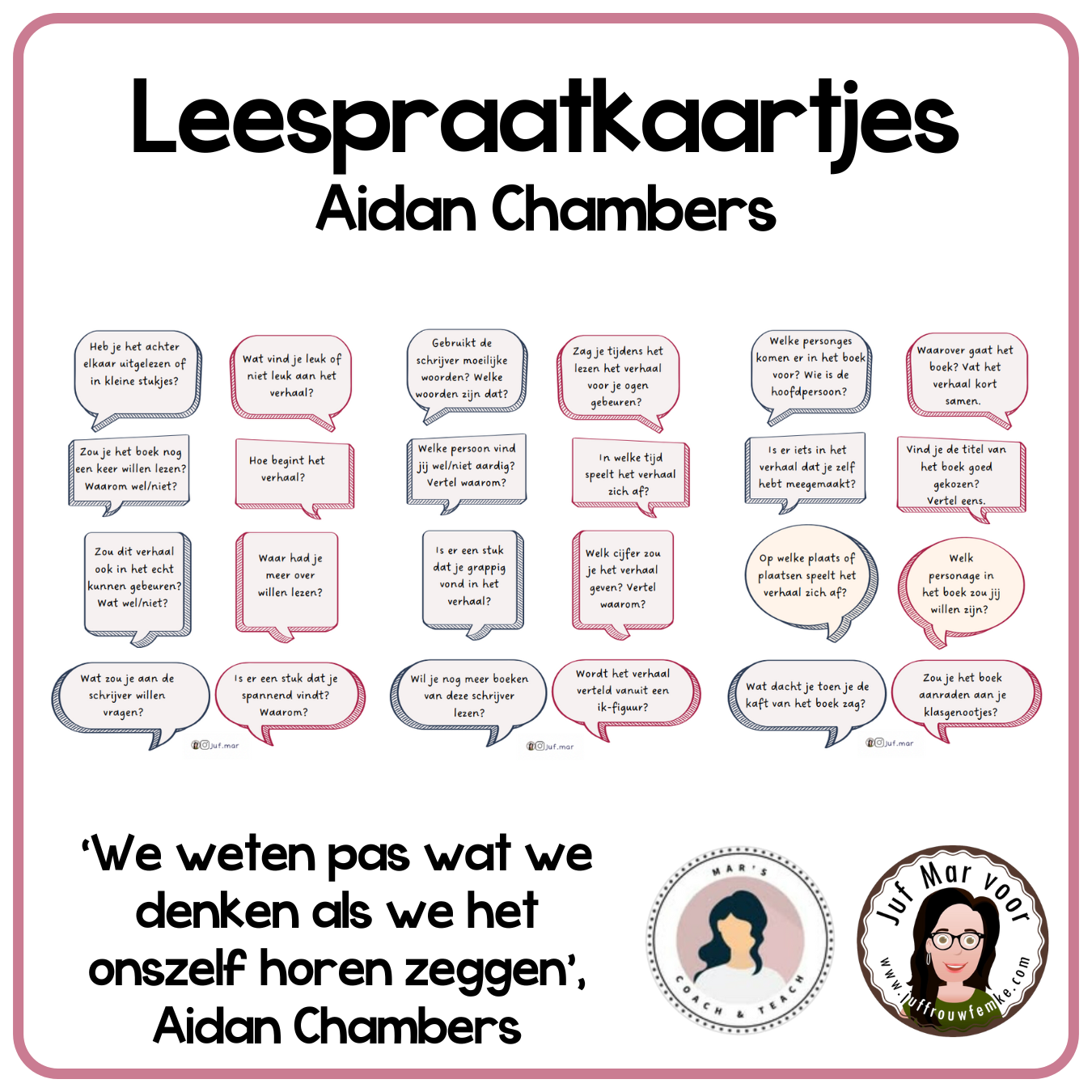 Leespraatkaartjes Chambers - Juffrouw Femke