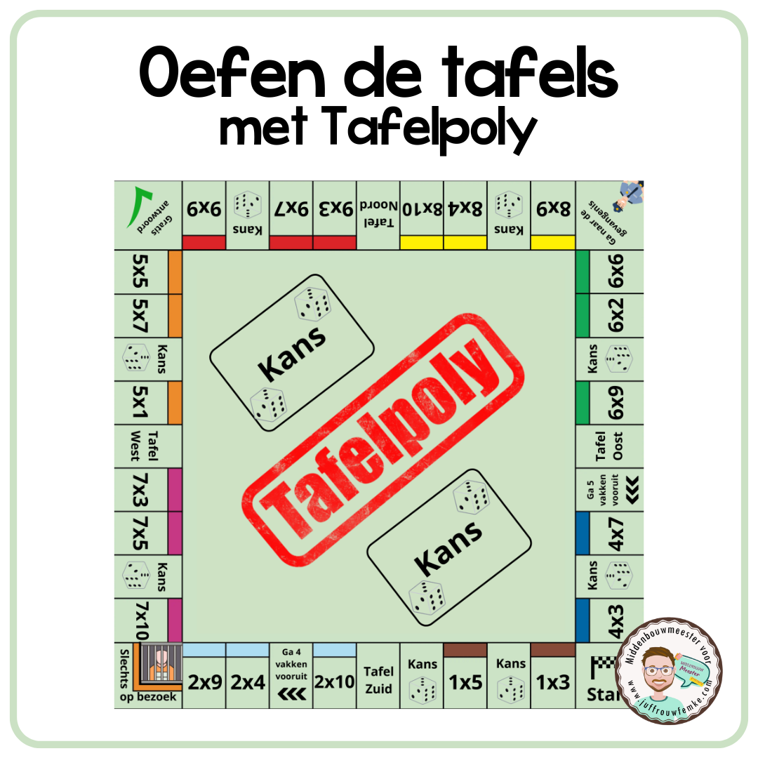 Oefen de tafels met Tafelpoly - Juffrouw Femke