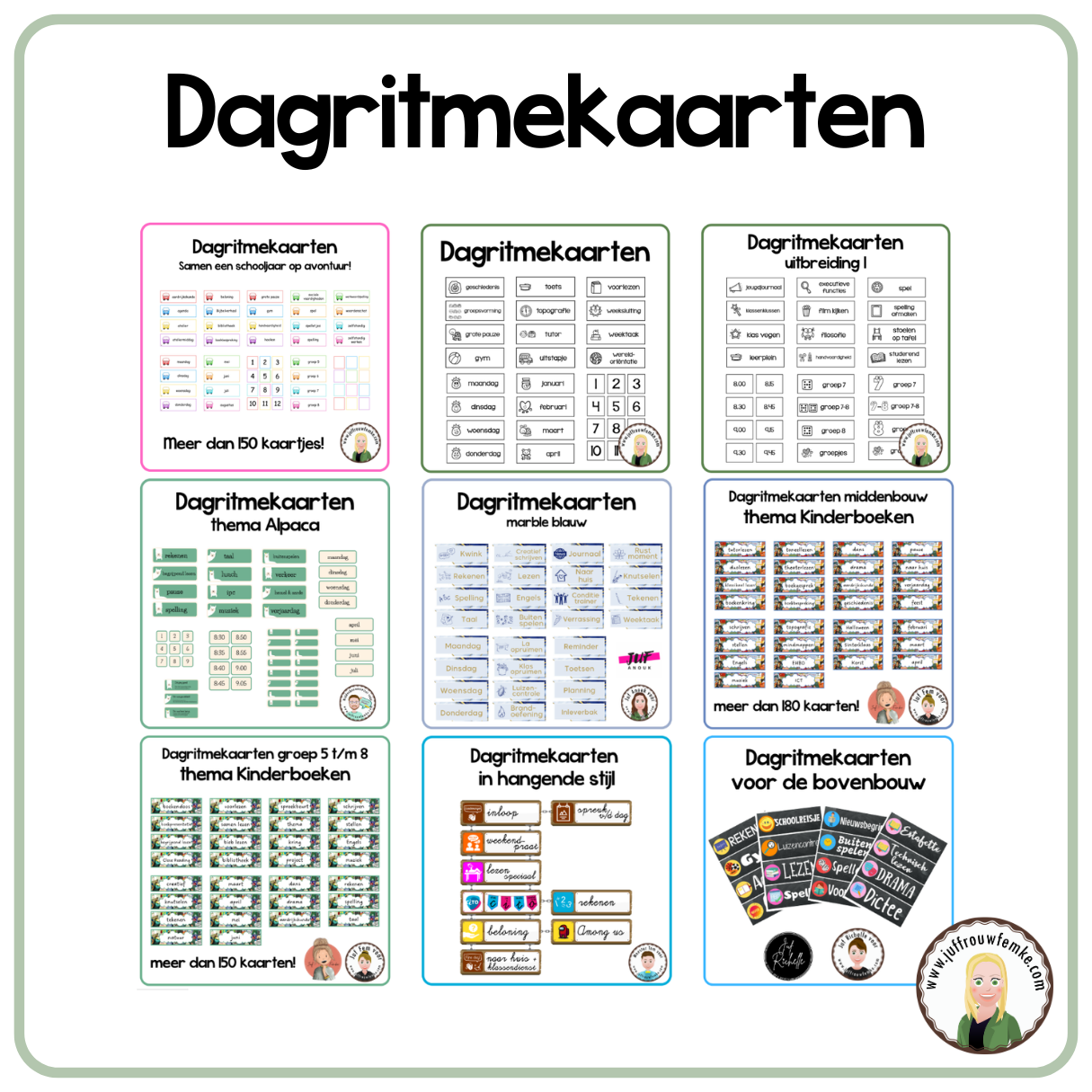 Dagritmekaarten - Juffrouw Femke