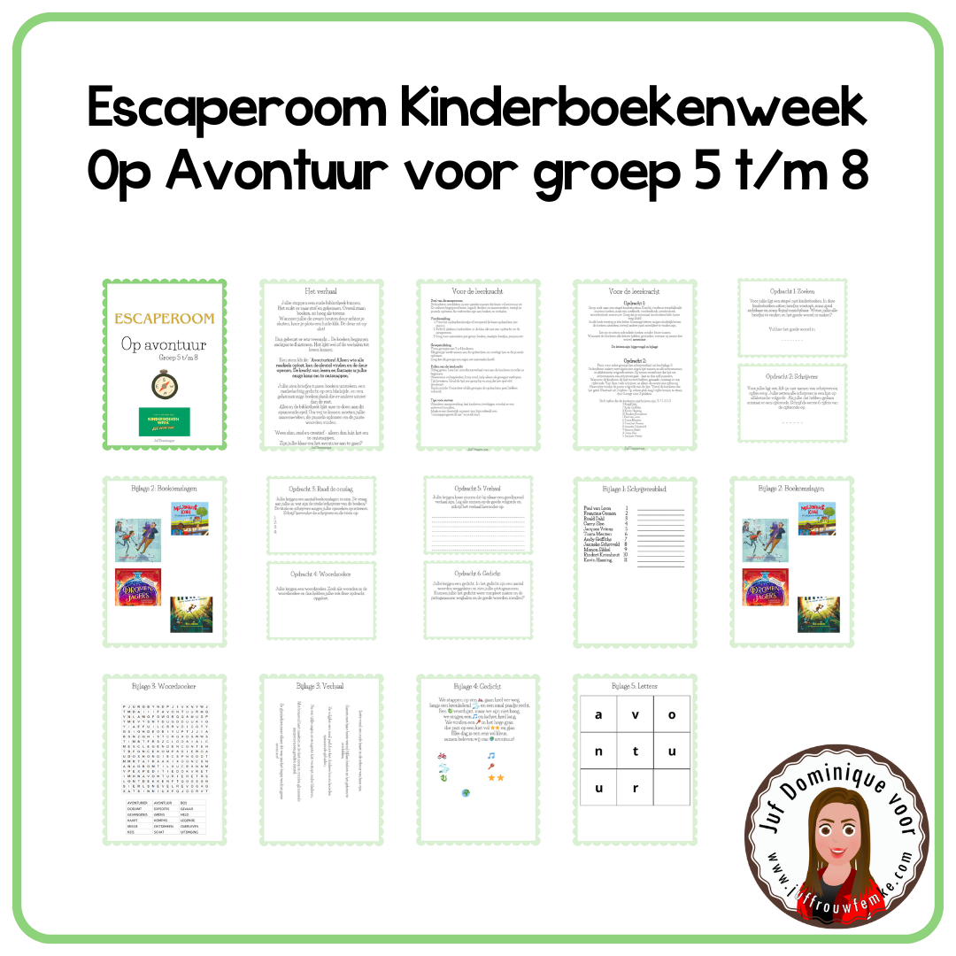 Escaperoom Kinderboekenweek: Op Avontuur voor groep 5 t/m 8 - Juffrouw ...